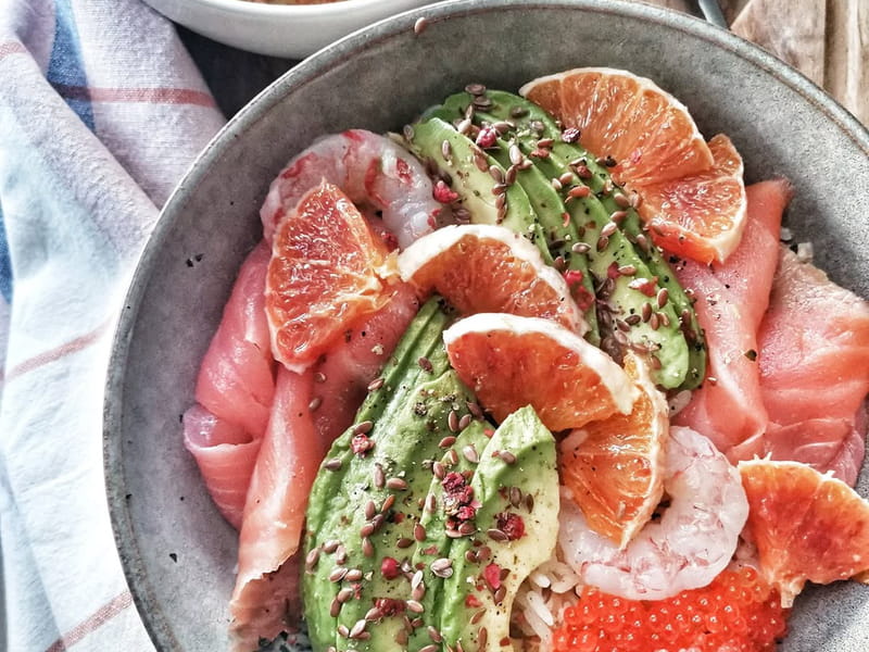 Recette de Salade de la mer aux oranges sanguines