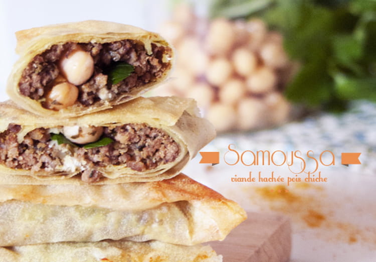 Recette de Samoussa de viande hachée et pois chiche