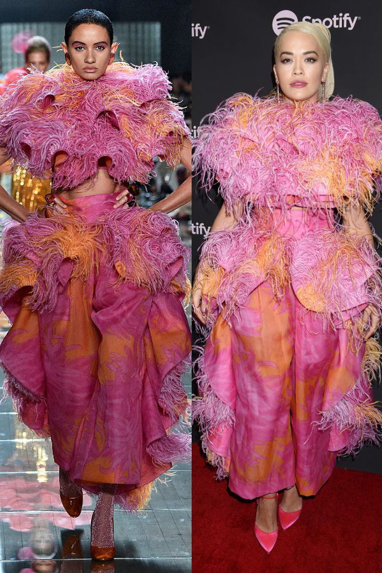 Défilé Marc Jacobs printemps-été 2019 vs Rita Ora en 2019