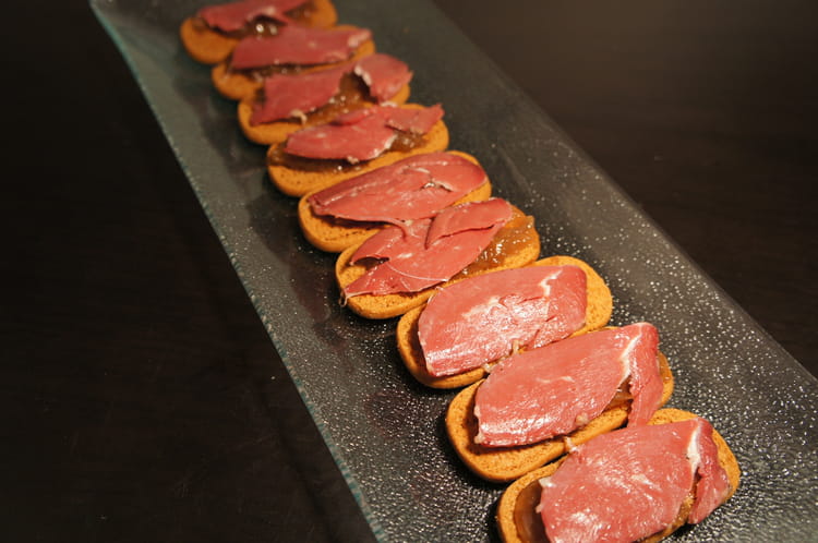Recette de Toast de magret de canard sur speculoos