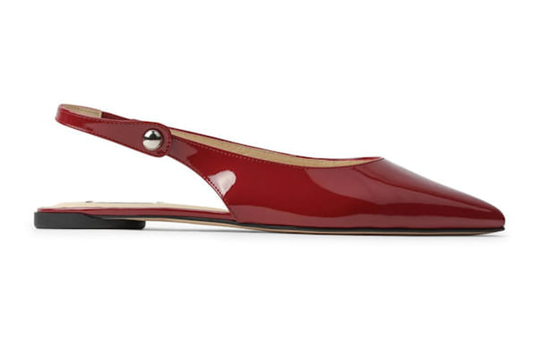 Ballerines rouge vernies