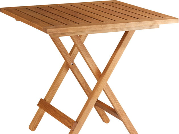 Table pliante en chêne massif Habitat