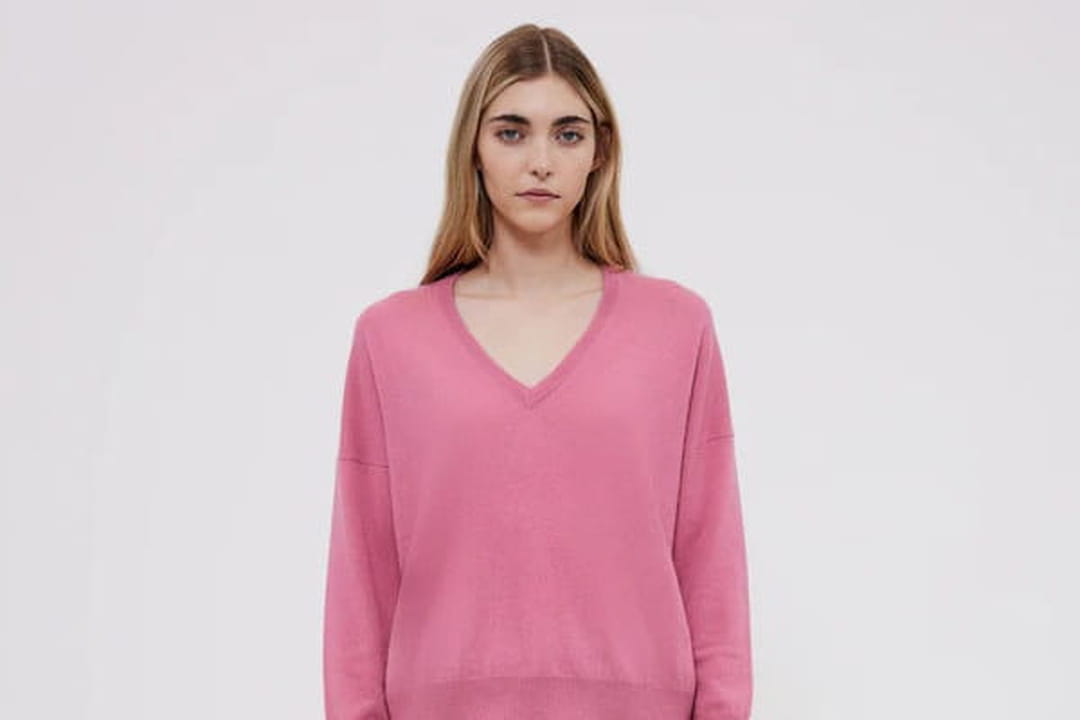 Pull en cachemire rose