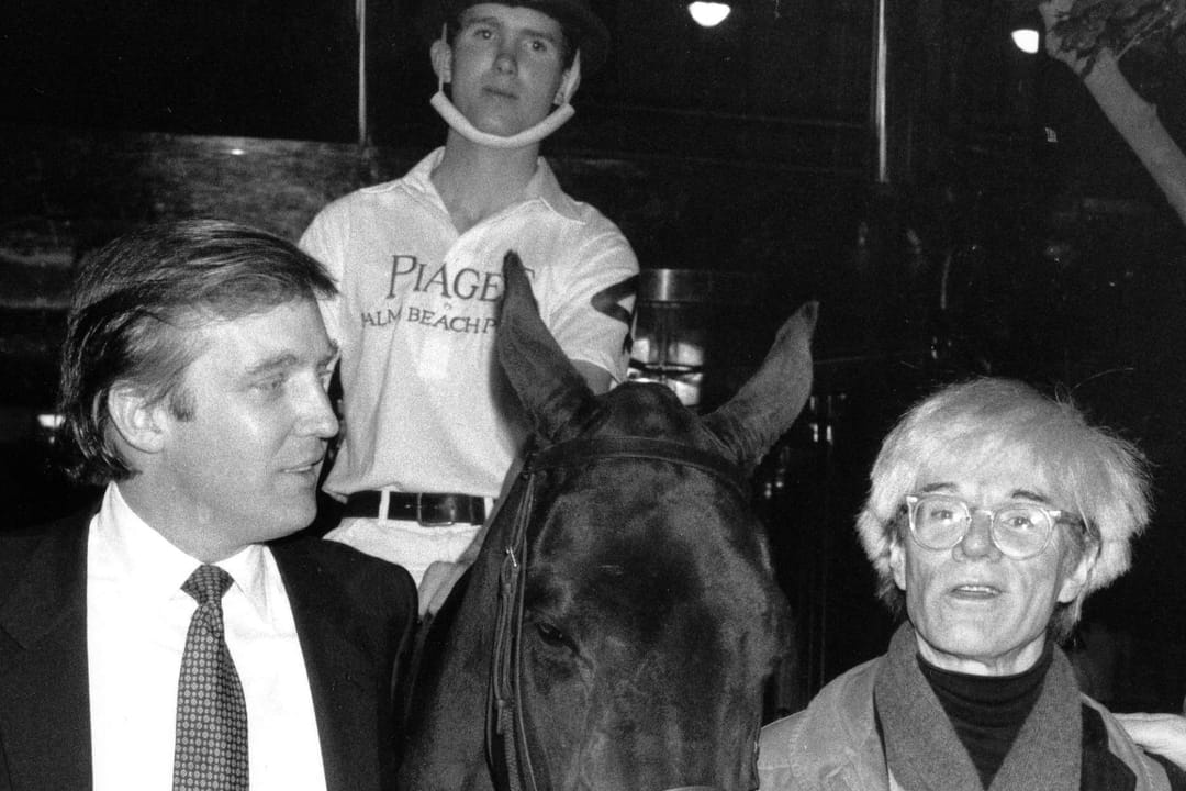 Avec Donald Trump lors d'un match de polo, 1983