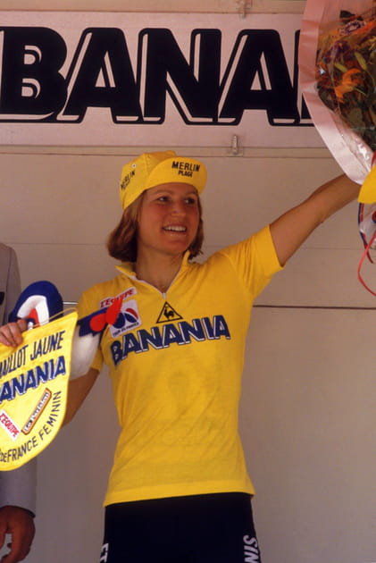 La cycliste Marianne Martin lors du Tour de France Féminin 1984