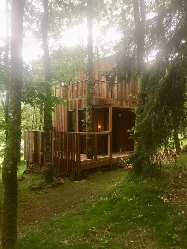 Une cabane en pleine forêt