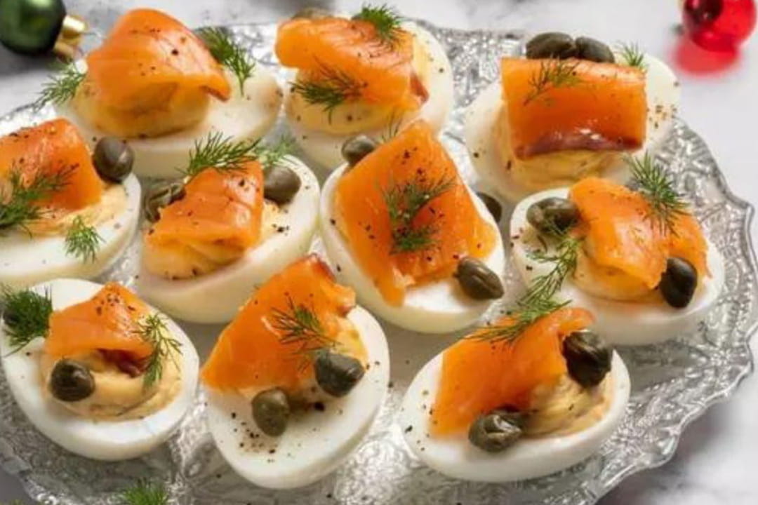 Oeuf mimosa au saumon