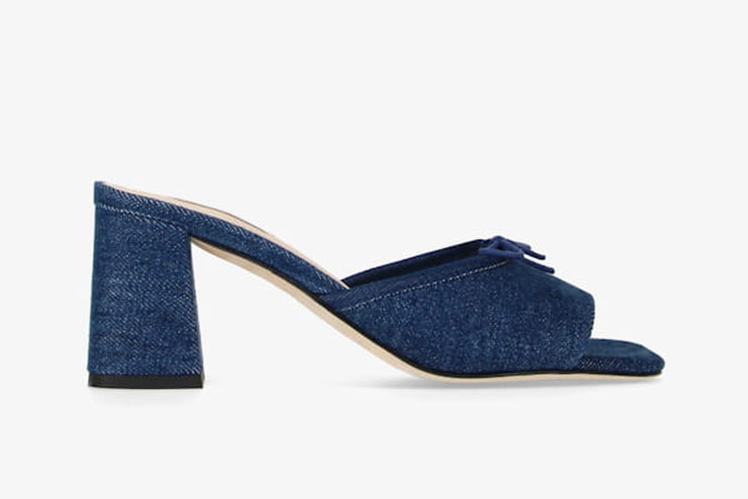 Mules à talons en jean