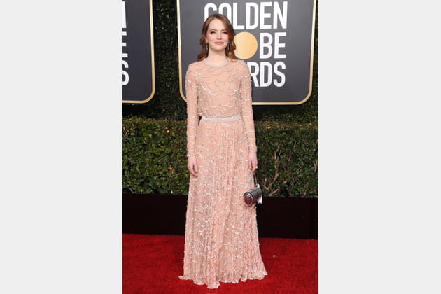 TOP : Emma Stone en robe nude Louis Vuitton