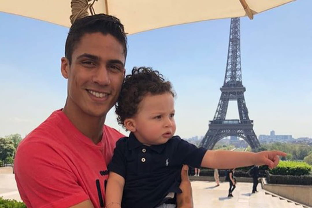 Raphaël Varane et son fils Ruben