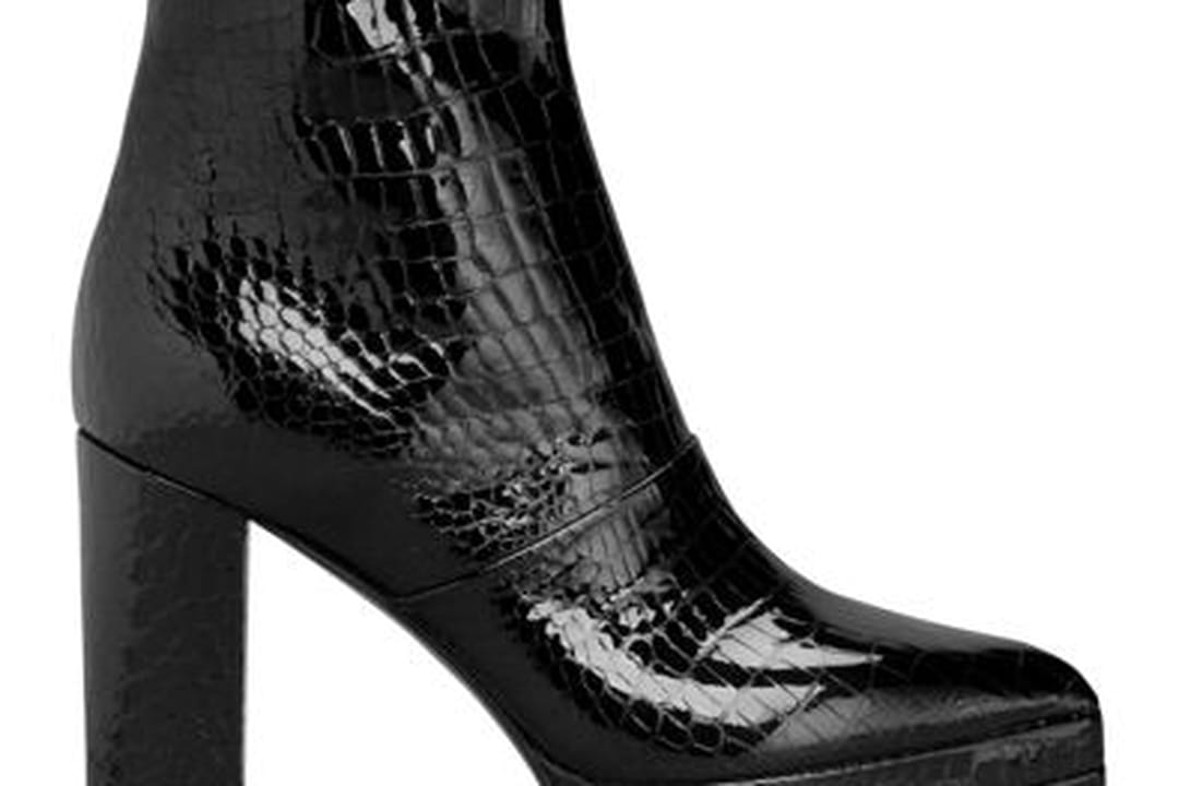 Bottines à talon et plateforme façon croco