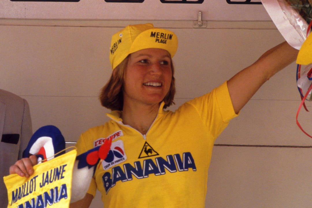 La cycliste Marianne Martin lors du Tour de France Féminin 1984