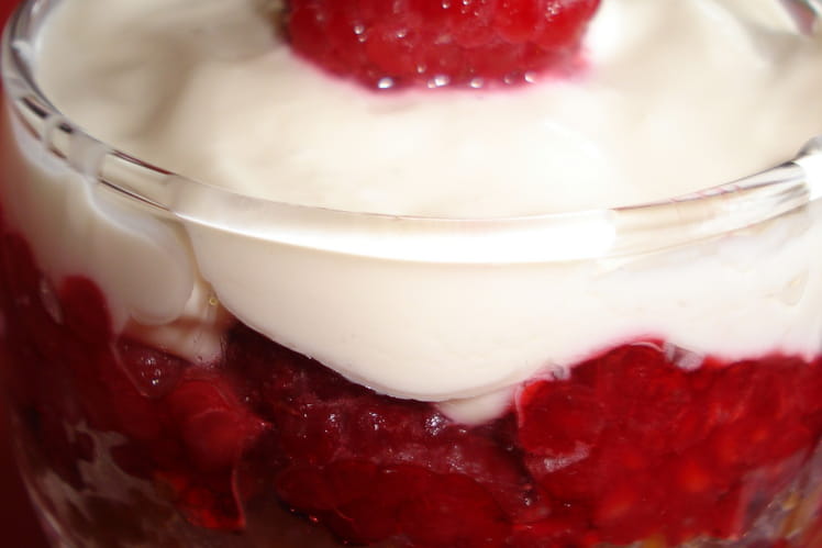 Recette Verrines aux framboises (Verrine dessert)