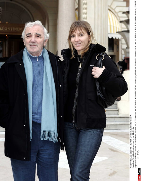 Avec sa fille Katia à Cannes, en 2004