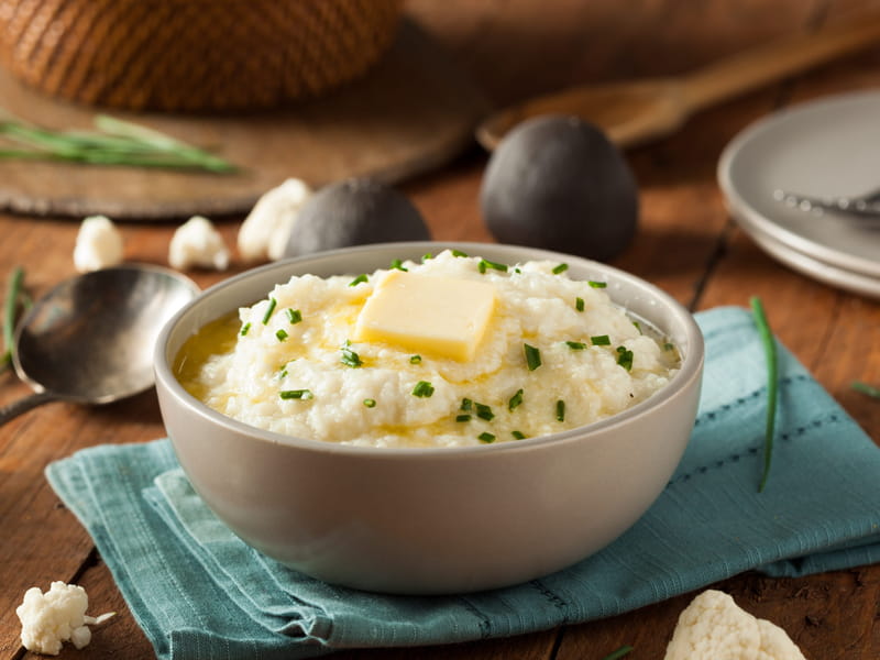 Recette de Purée de Floraline au chou-fleur, emmental et ciboulette