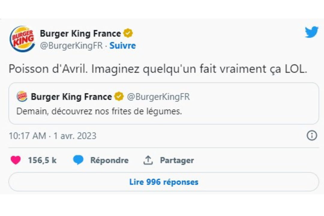 Burger King tâcle les frites de légumes de Mcdonald's