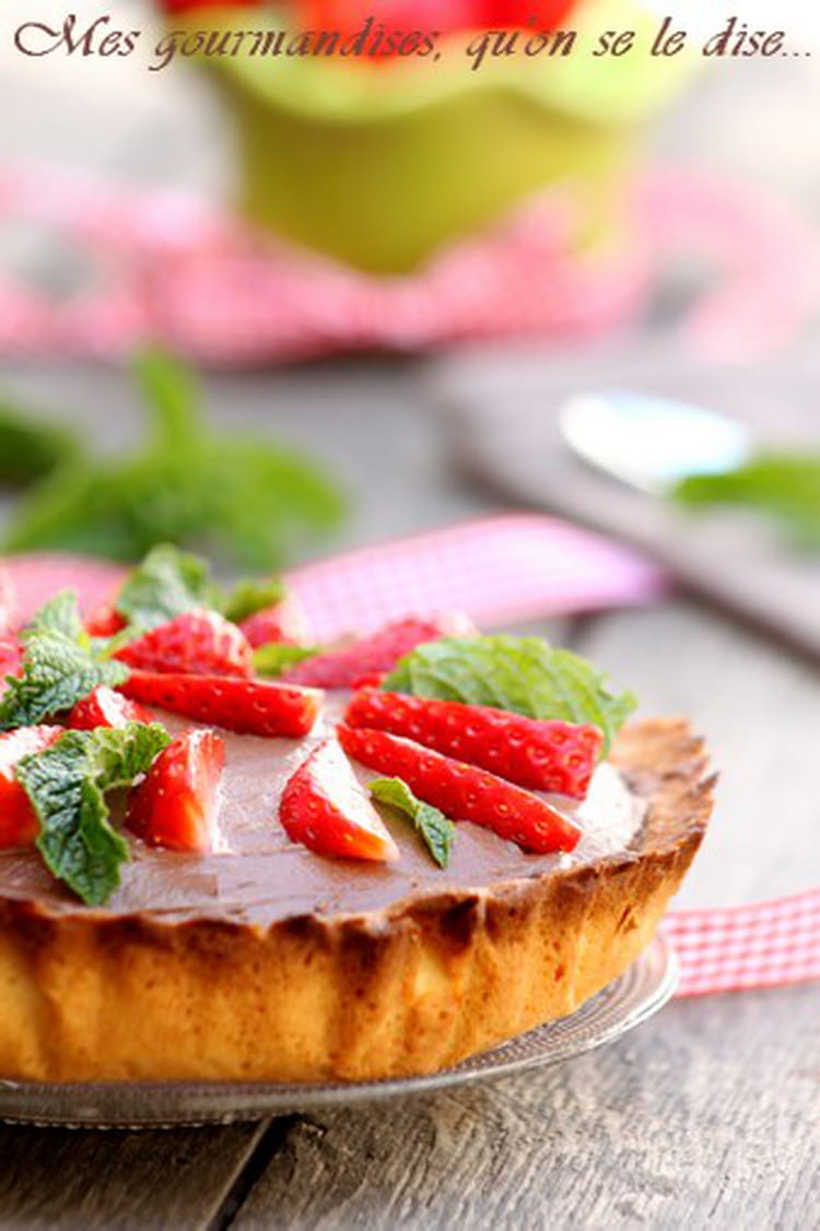 Tarte After eight aux fraises