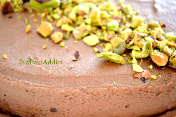 Recette de Bavarois chocolat biscuit pistache