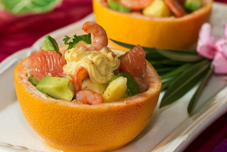 Recette De Pamplemousses Cocktail Aux Crevettes