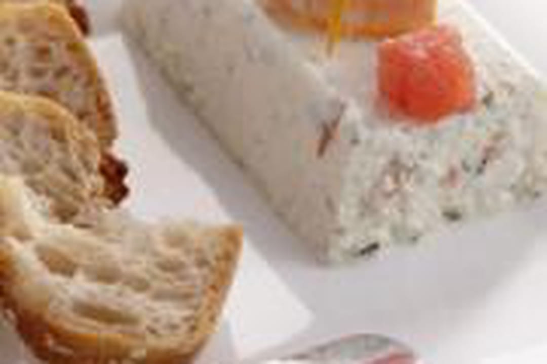 Terrine de langoustine, pamplemousse et fromage fouetté