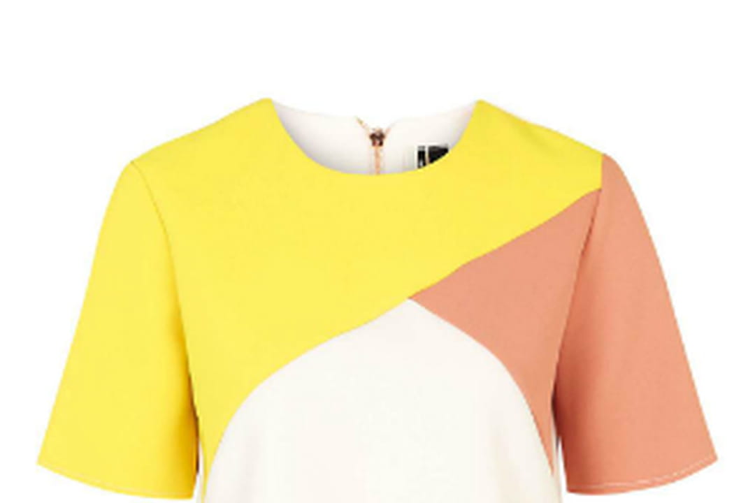 Top color block de Topshop