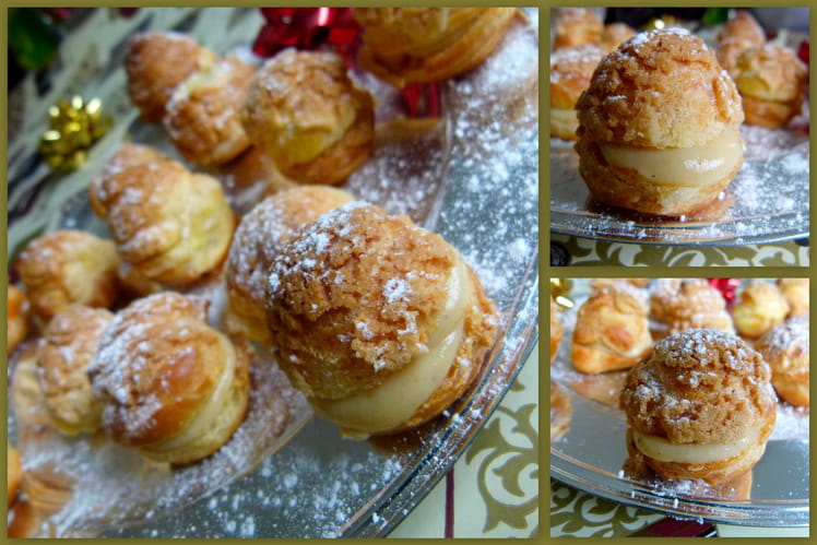 Recette de Choux craquelins et crème aux épices de Noël