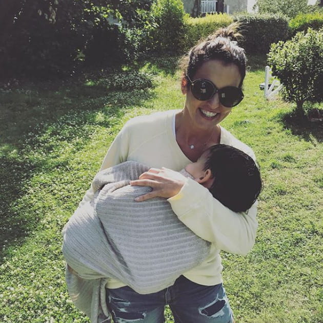 Faustine Bollaert et son fils Peter