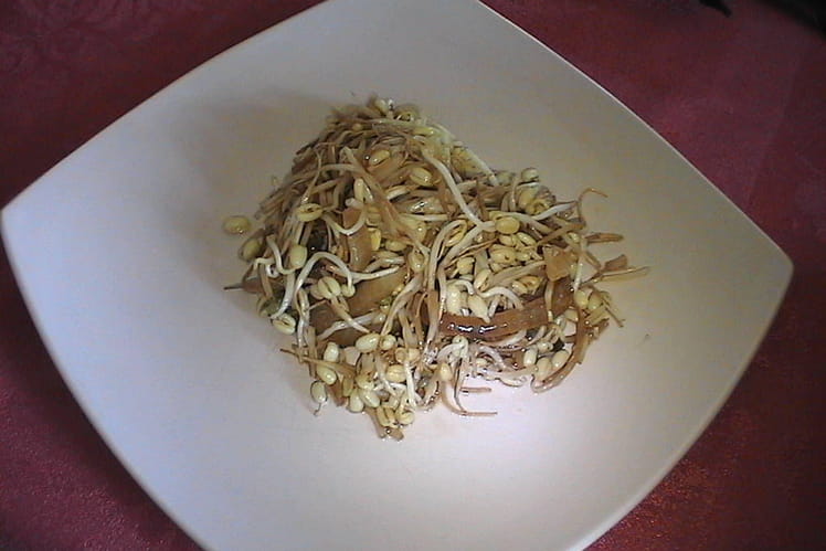 Recette de Poêlée de pousses de soja (haricots mungo)