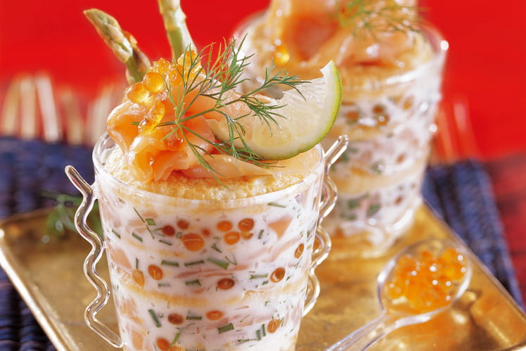 Recette de Verrine tout saumon : la recette facile
