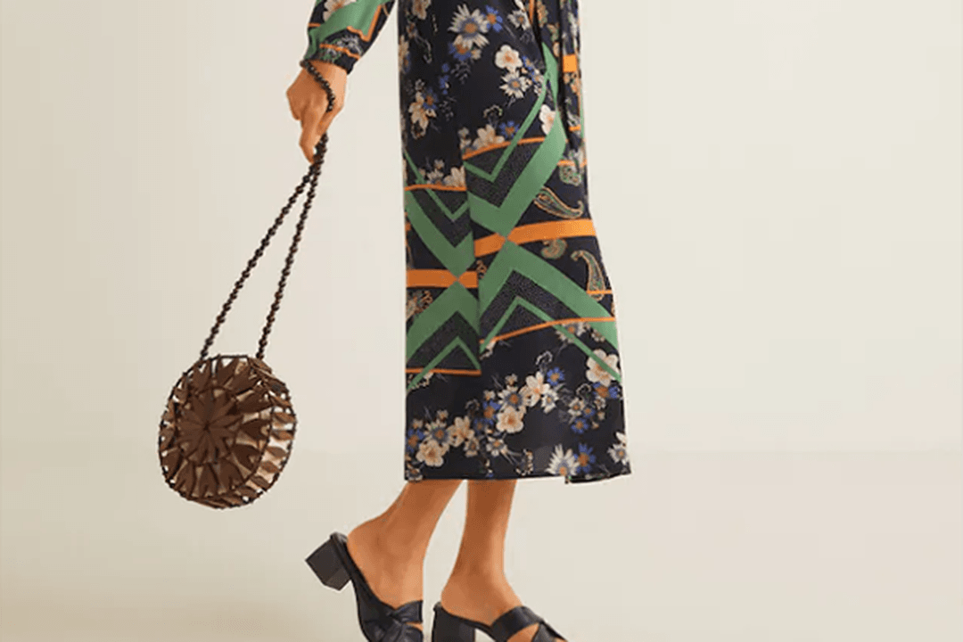 Robe chemisier imprimé foulard de Mango