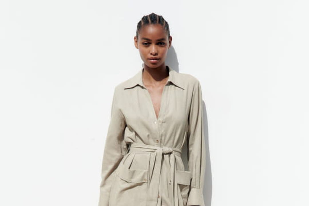 Robe chemise en lin