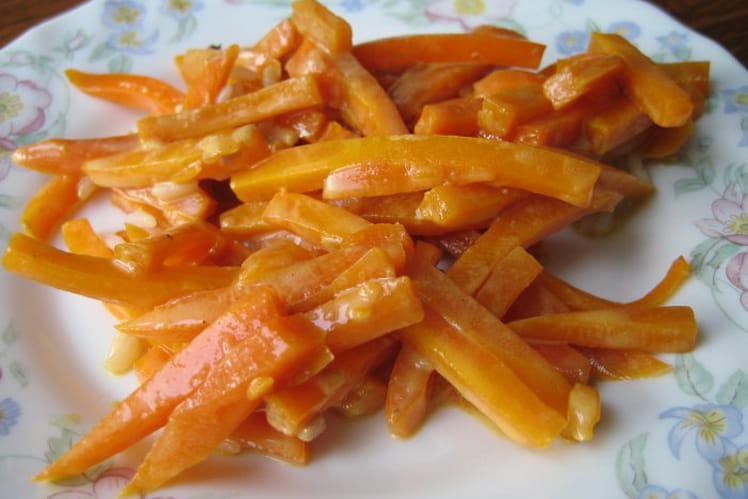 Recette de Bâtonnets de carottes au miel