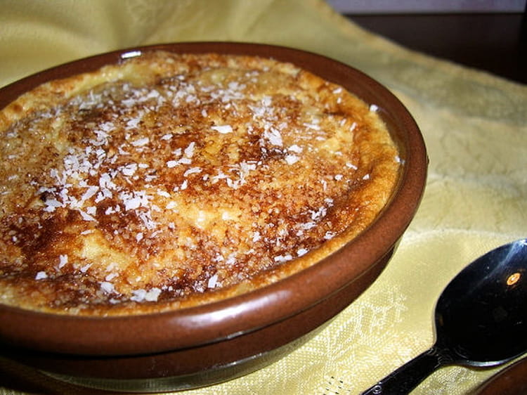Recette de Gratin à la noix de coco et aux raisins secs