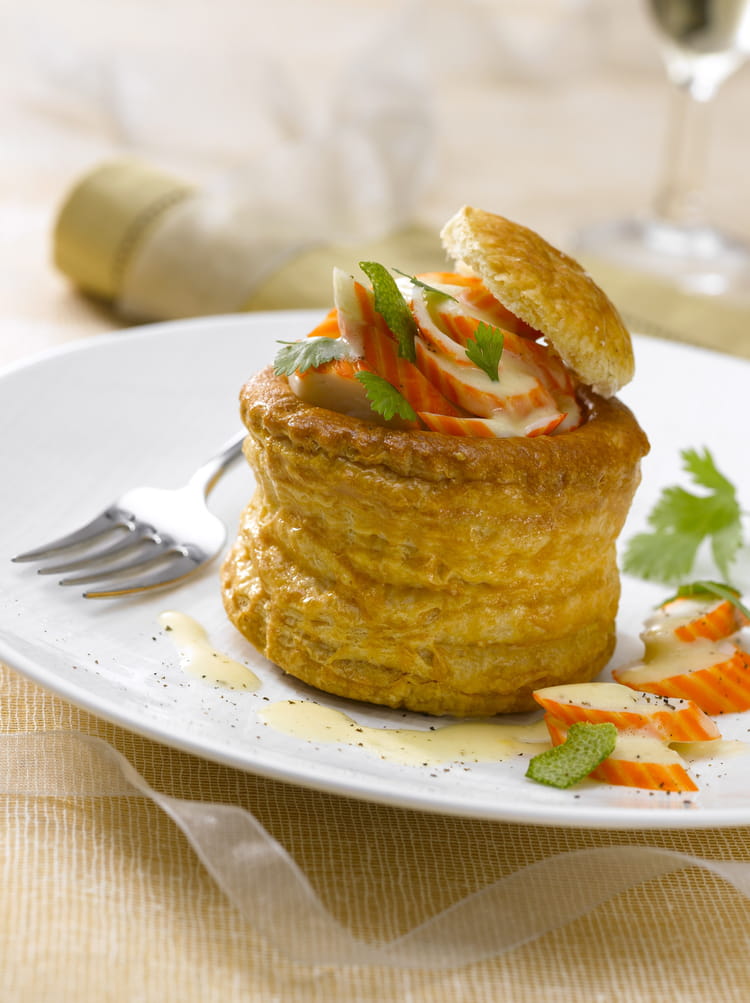 Recette de Vols au vent au surimi et crème légère au citron vert