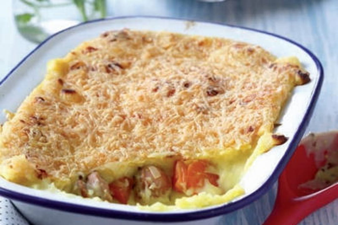 Gratin parmentier aux Knacki et légumes