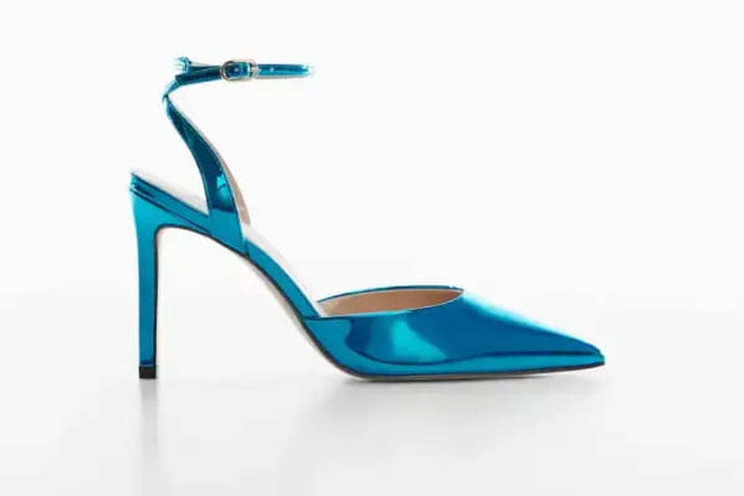 Chaussures à talons métallisés