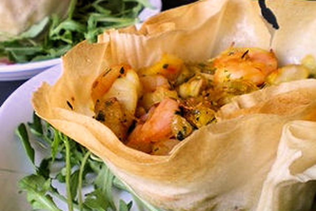 Panier de brick aux fruits de mer