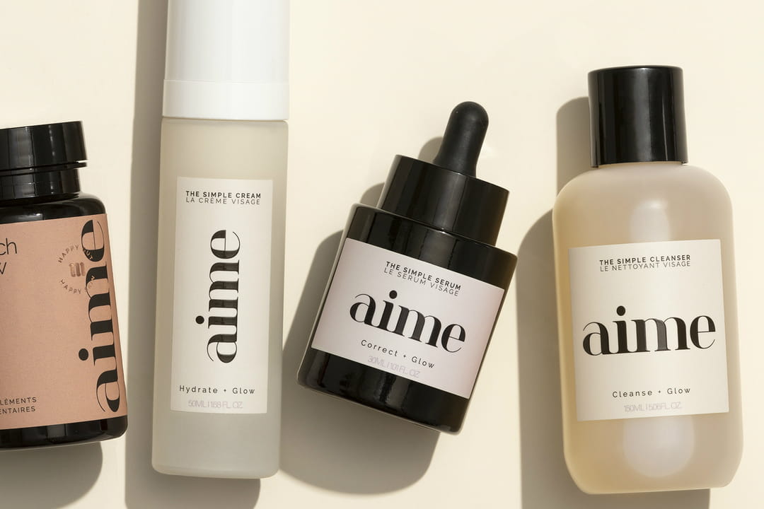 La ligne de soins The Simple Skin de Aime Skincare