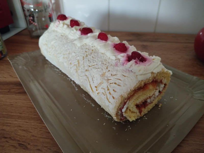 Recette de Bûche de Noël framboise vanille