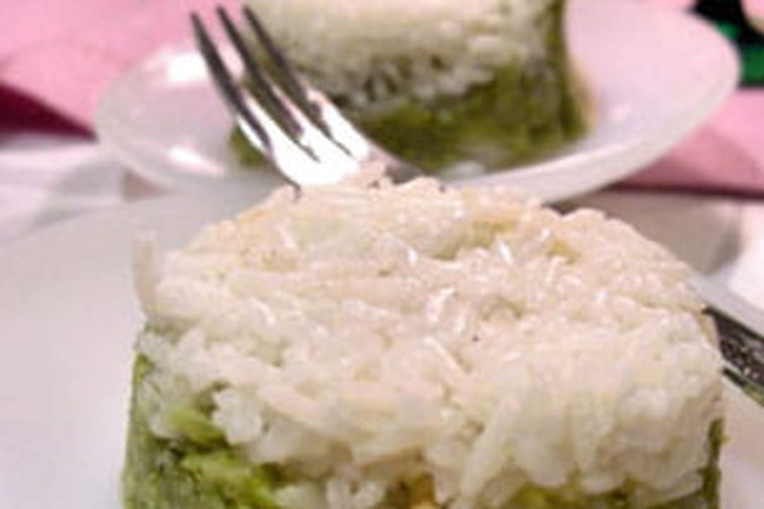 Timbale de riz aux petits pois