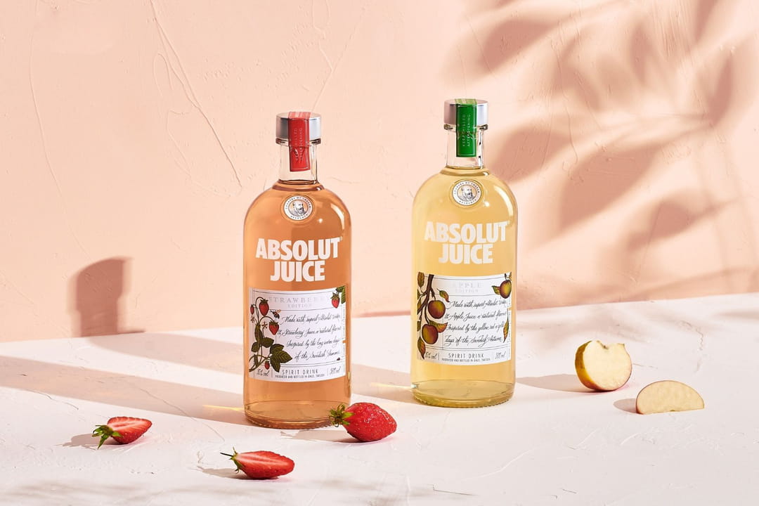 Absolut Juice Strawberry & Absolut Juice Apple