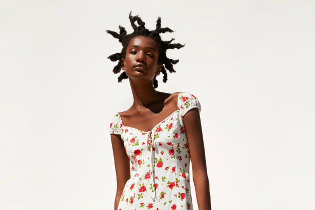 Robe imprimé roses de Zara