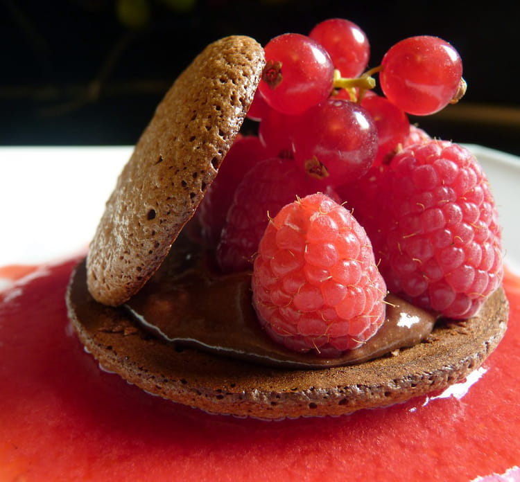 Recette de Macarons au chocolat et aux fruits rouges : la recette facile