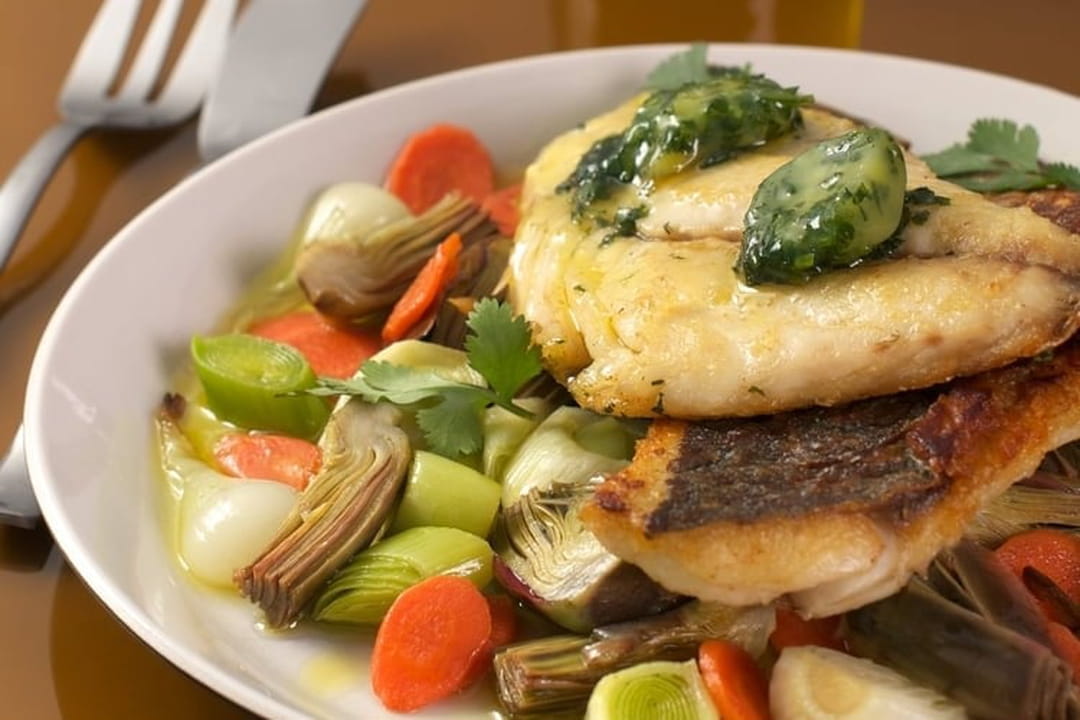 Filet de daurade royale aux petits légumes