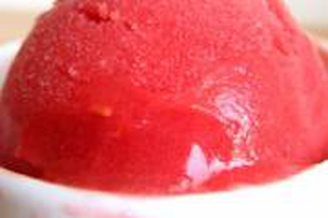 Sorbet à la groseille, framboise et mangue