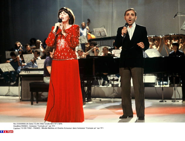 Avec Mireille Mathieu en 1982