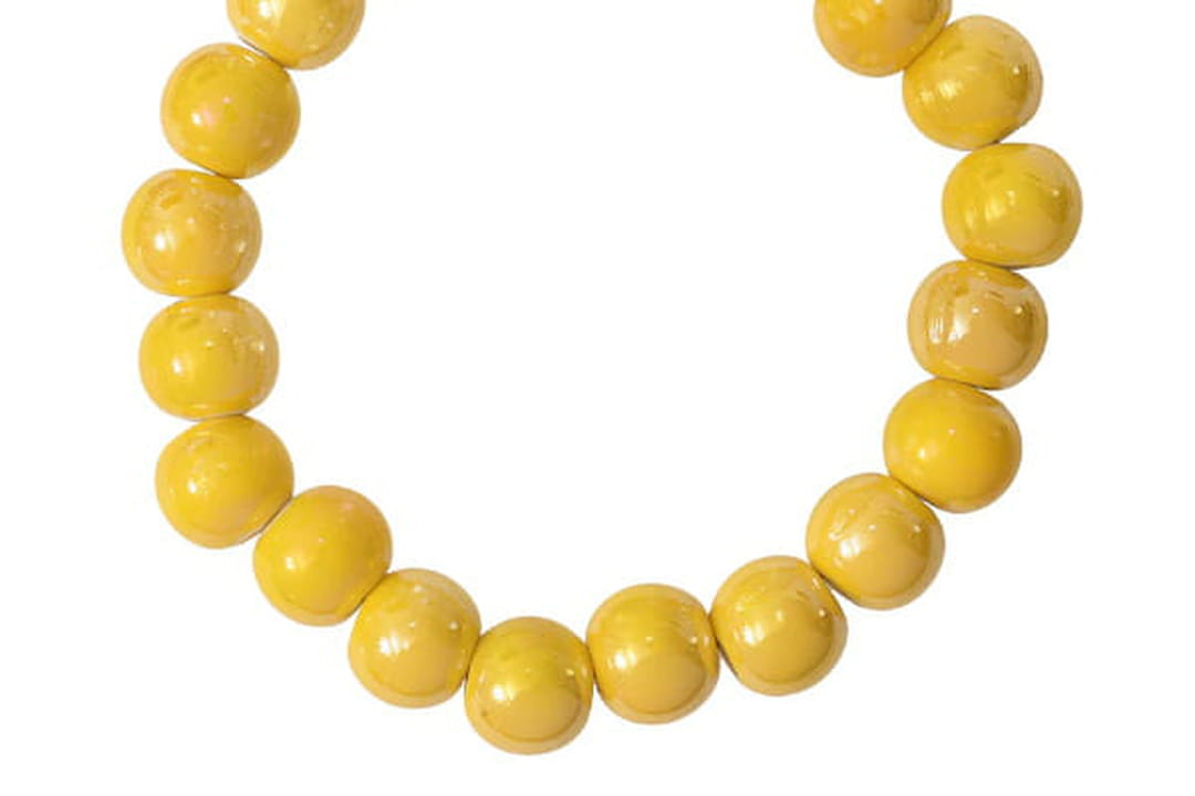 Bracelet à perles jaunes