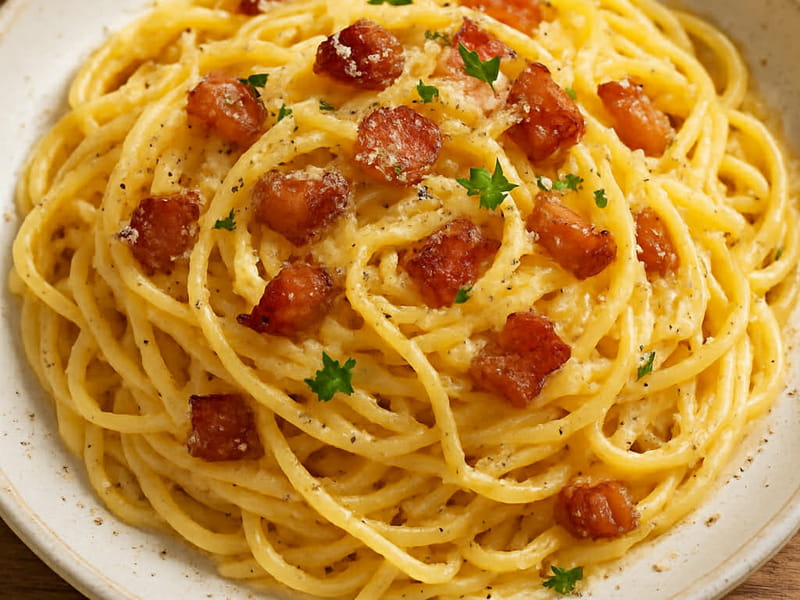 Recette de Pâtes façon carbonara